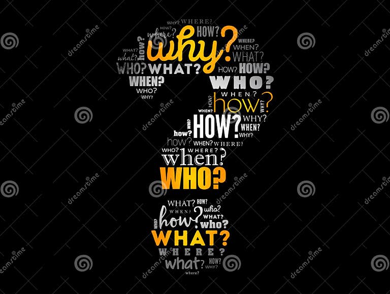 Question Mark - Word Cloud Background Stock Illustration - Illustration ...