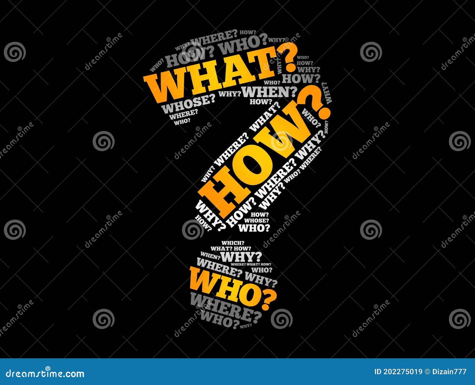 Question Mark - Word Cloud Background Stock Illustration - Illustration ...