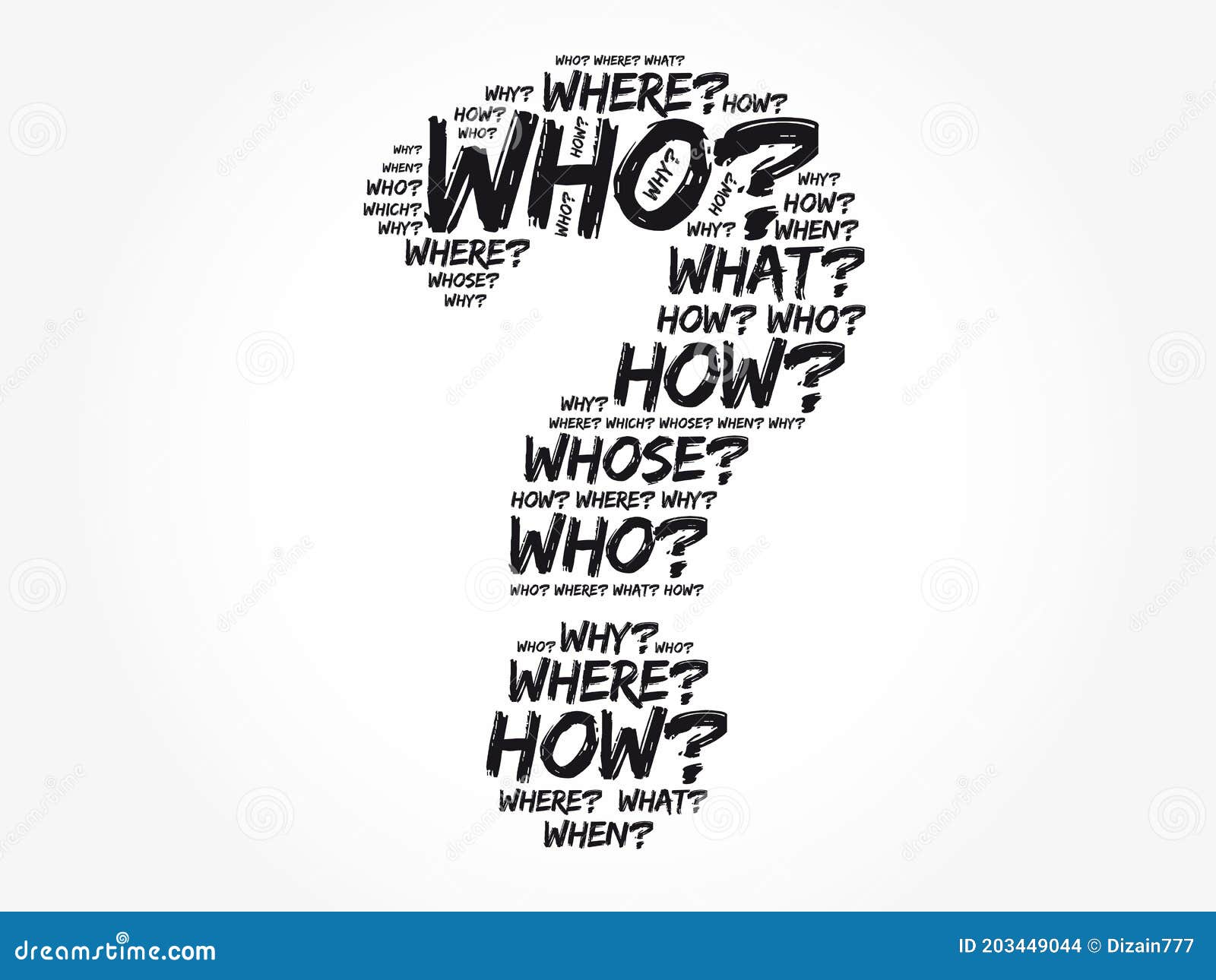 Question Mark, Word Cloud Background Stock Illustration - Illustration ...