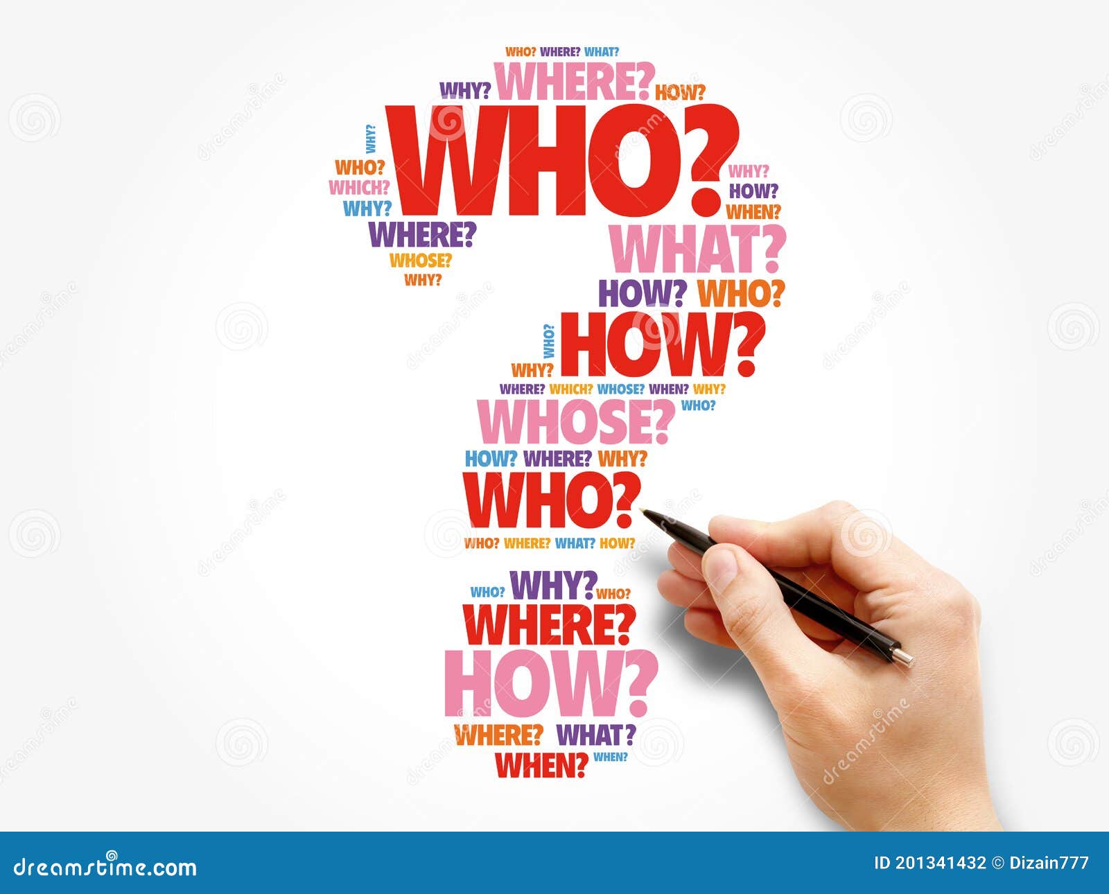 Question Mark, Word Cloud Background Stock Photo - Image of punctuation ...