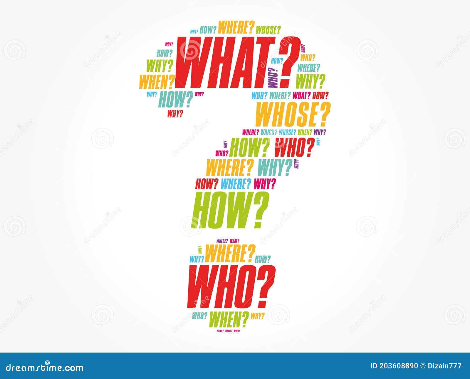 Question Mark Word Cloud Concept Stock Illustration - Illustration of ...