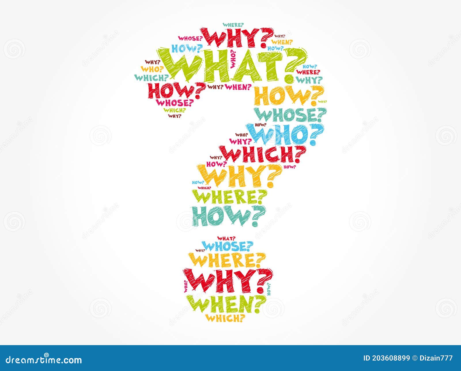 Question Mark Word Cloud Concept Stock Illustration - Illustration of ...