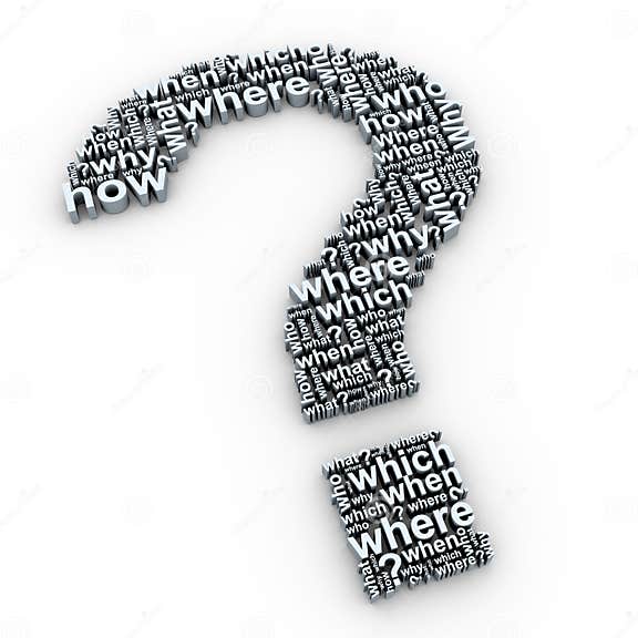 Question mark words stock illustration. Illustration of answer - 25023074