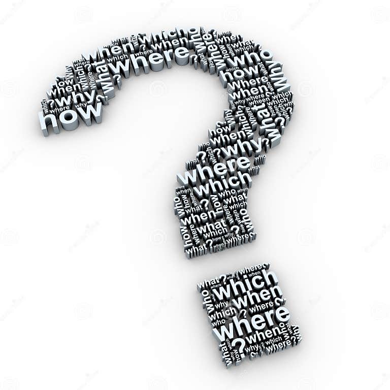 Question mark words stock illustration. Illustration of answer - 25023074