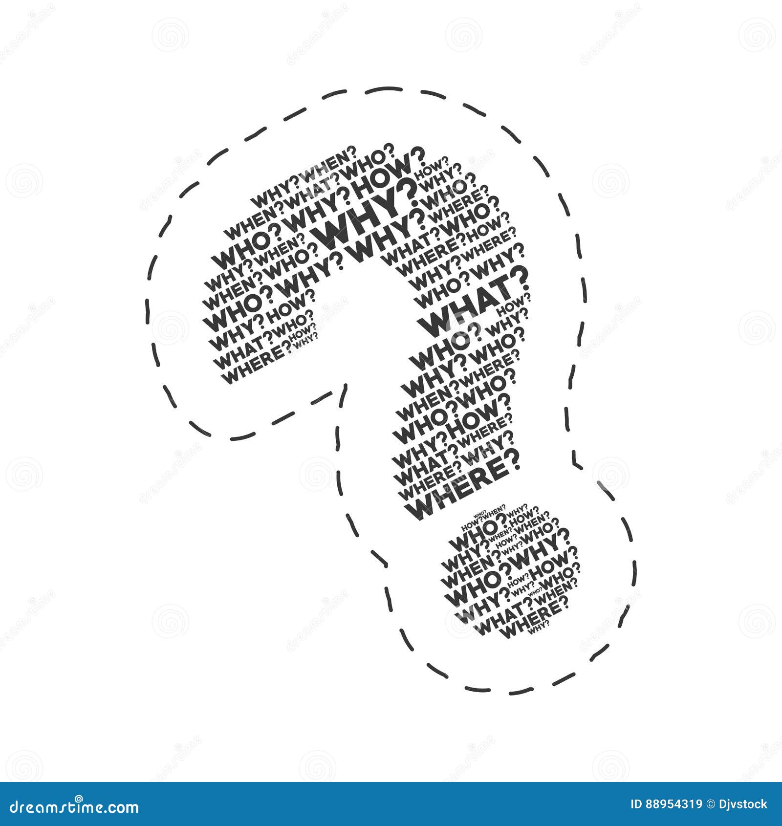 Question mark words image stock illustration. Illustration of isolated ...
