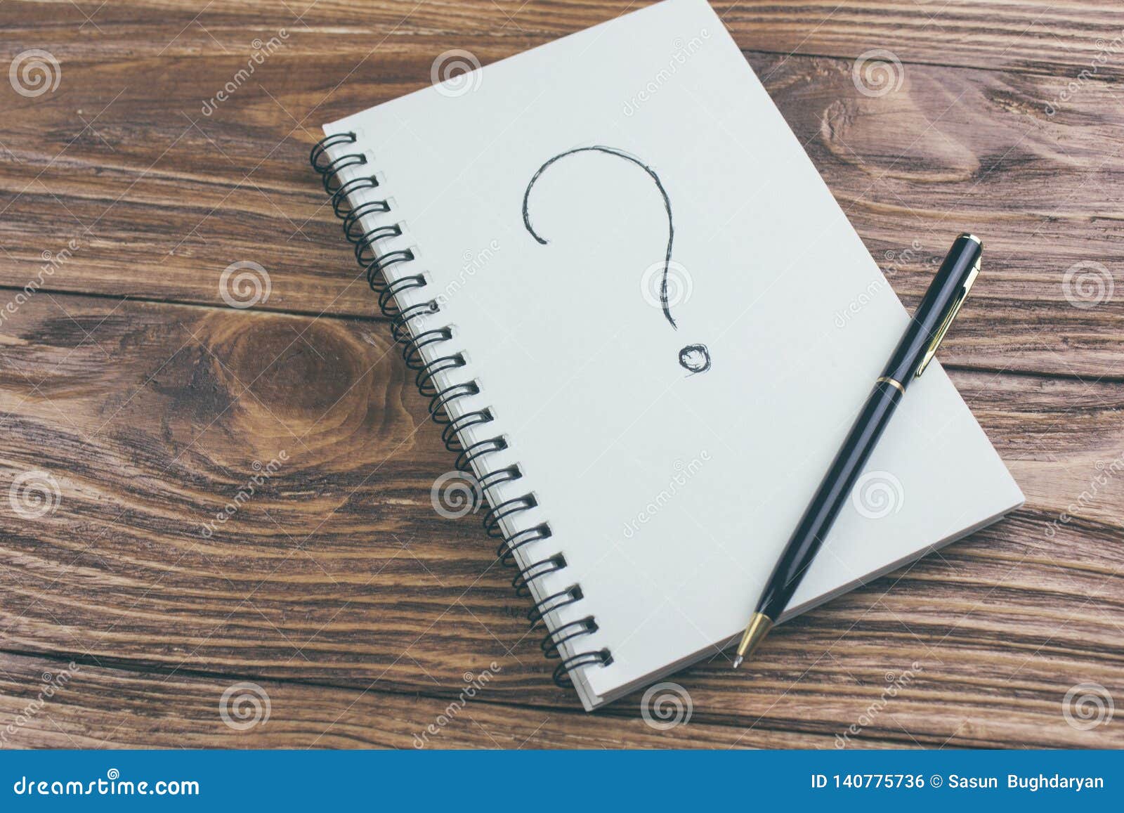Question Mark Written on a Notebook Stock Photo - Image of confusion ...