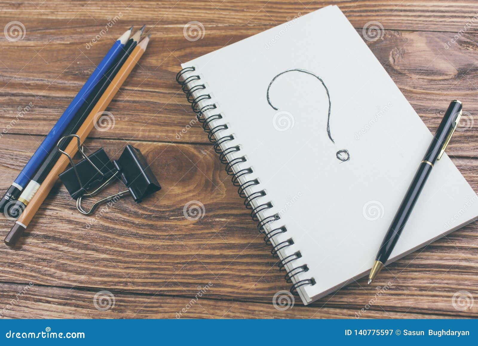 Question Mark Written on a Notebook Stock Image - Image of blank, text ...