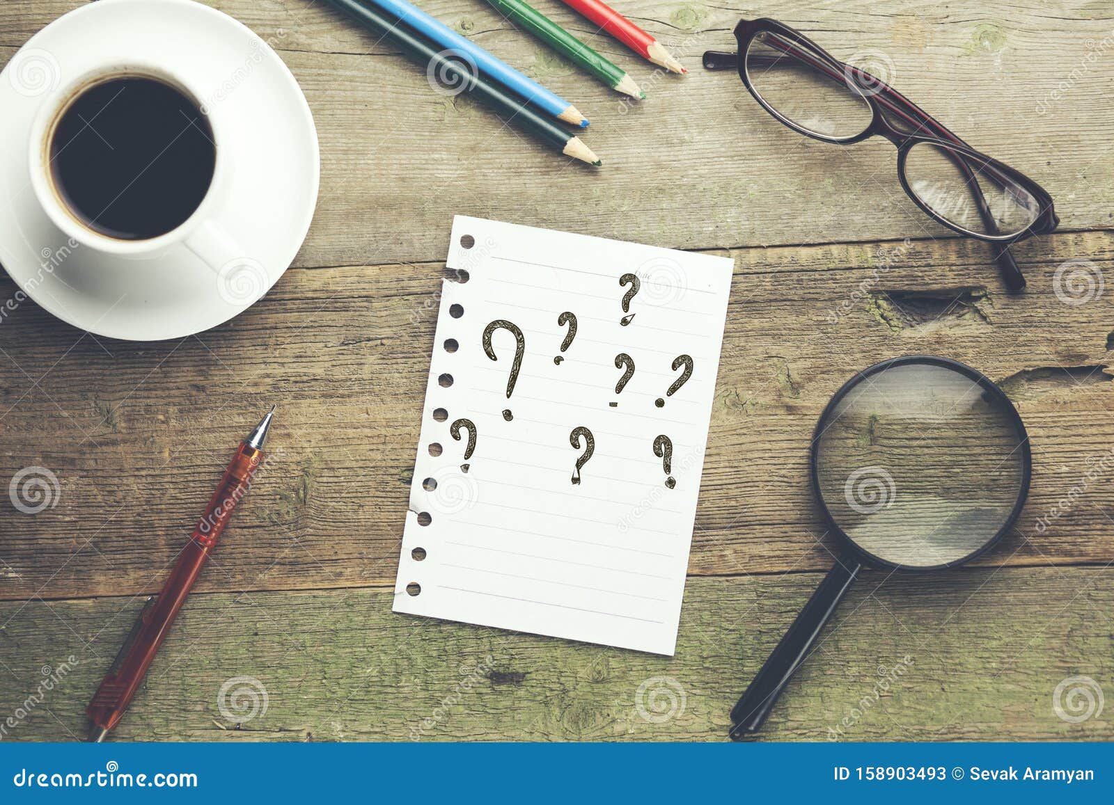 Question Mark Written on Paper Stock Image - Image of reminder ...