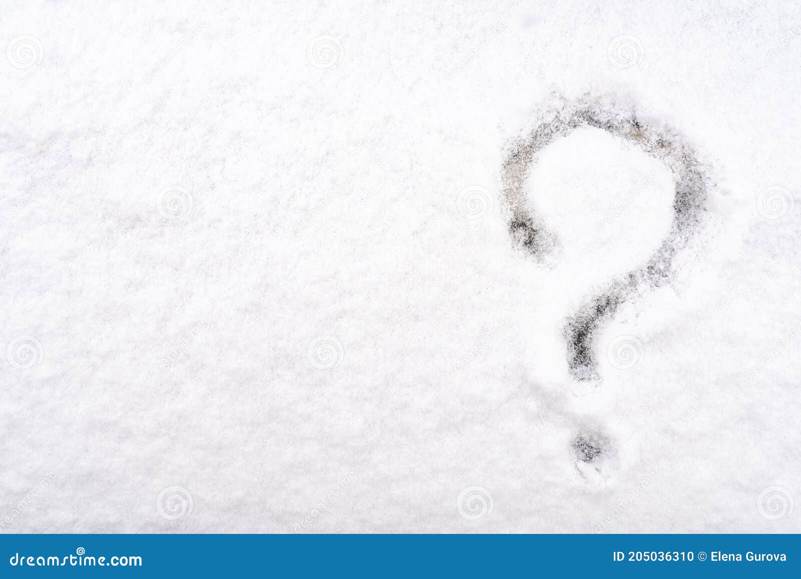 Question Mark Written on White Snow in Winter Time Stock Photo - Image ...
