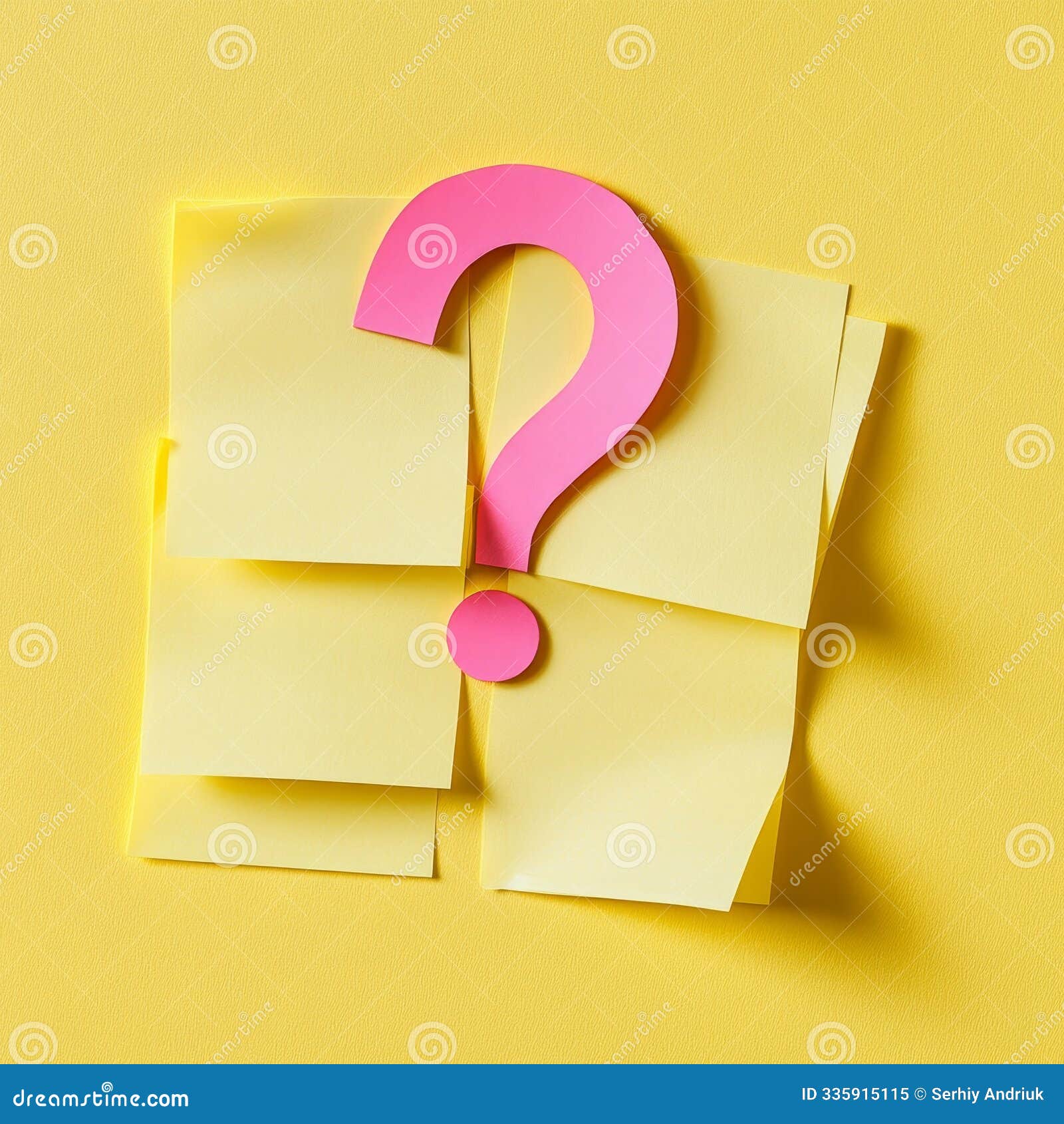 Question Mark on Yellow Sticky Notes. FAQ, Help, Support Concept Stock ...