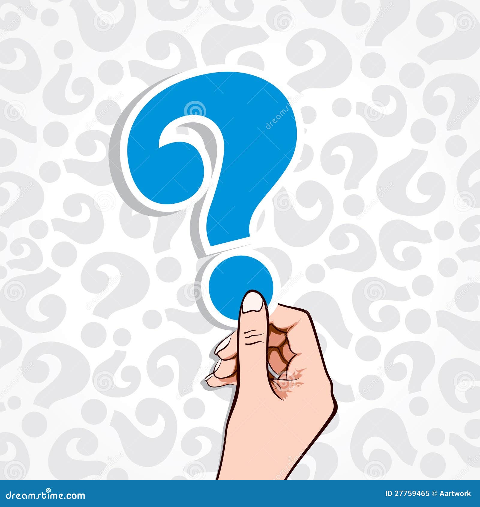 Question Markin Hand and Background Stock Vector - Illustration of ...