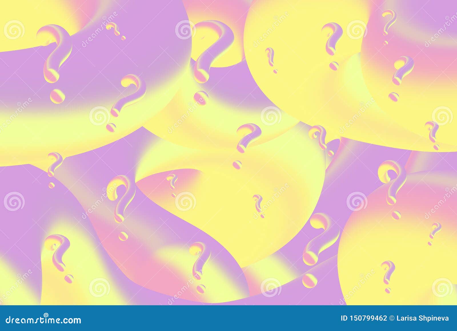 Question Marks ? on Abstract Graphic Covers Yellow Pink Background with ... Question Marks ? on Abstract Graphic Covers Yellow Pink Background with ...