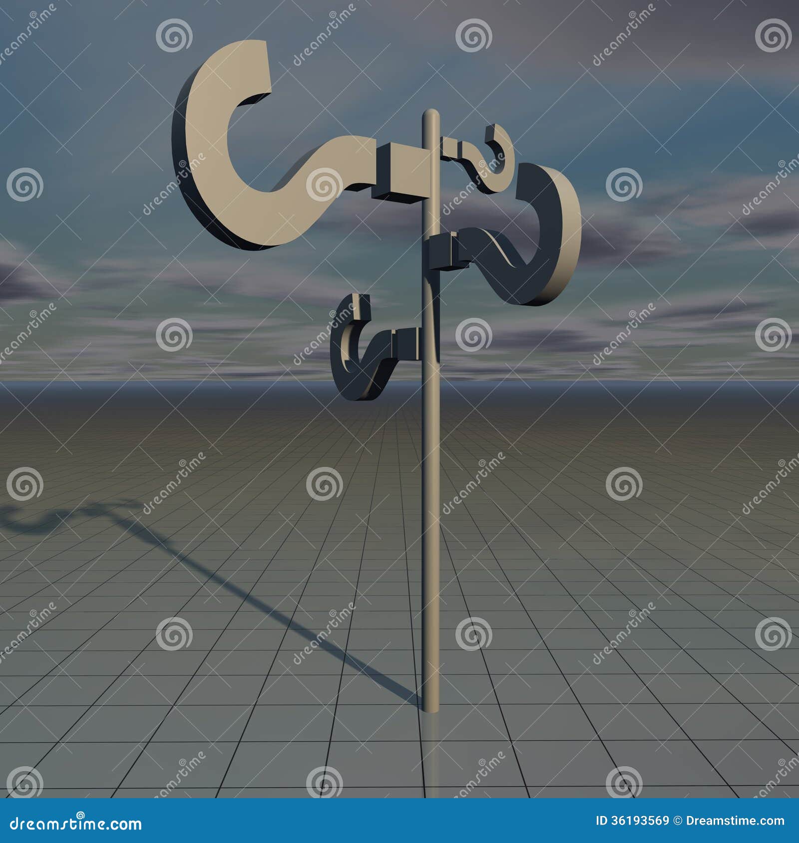 Question Marks Abstract Surreal Background Stock Illustration ...