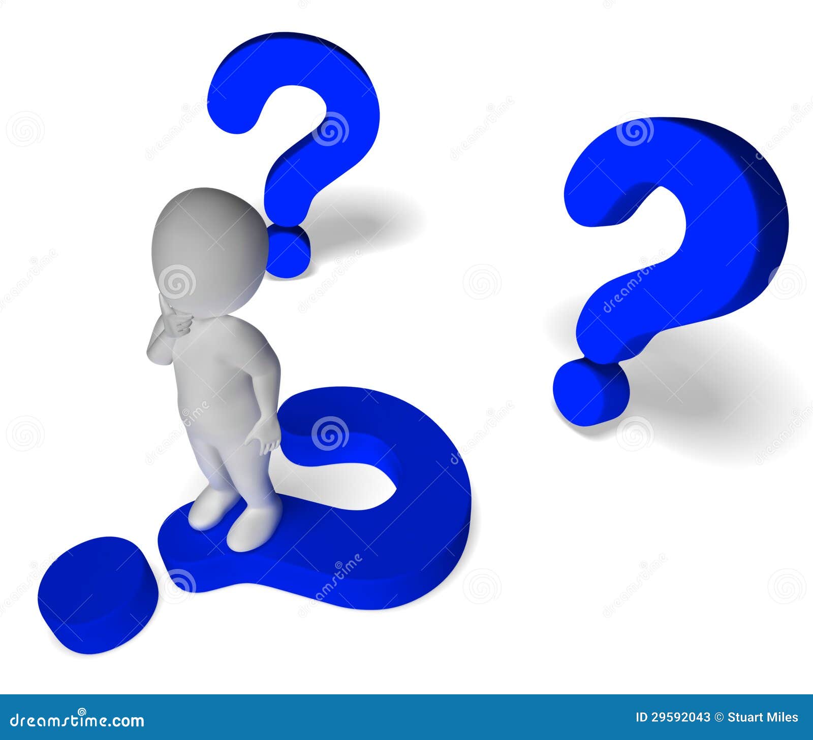 Question Marks Around Man Showing Confusion Stock Illustration ...