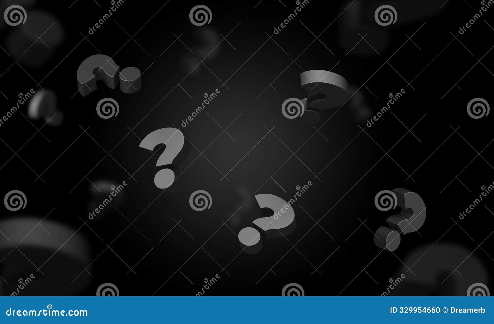 Question Marks on Black Background. Stock Illustration - Illustration ...