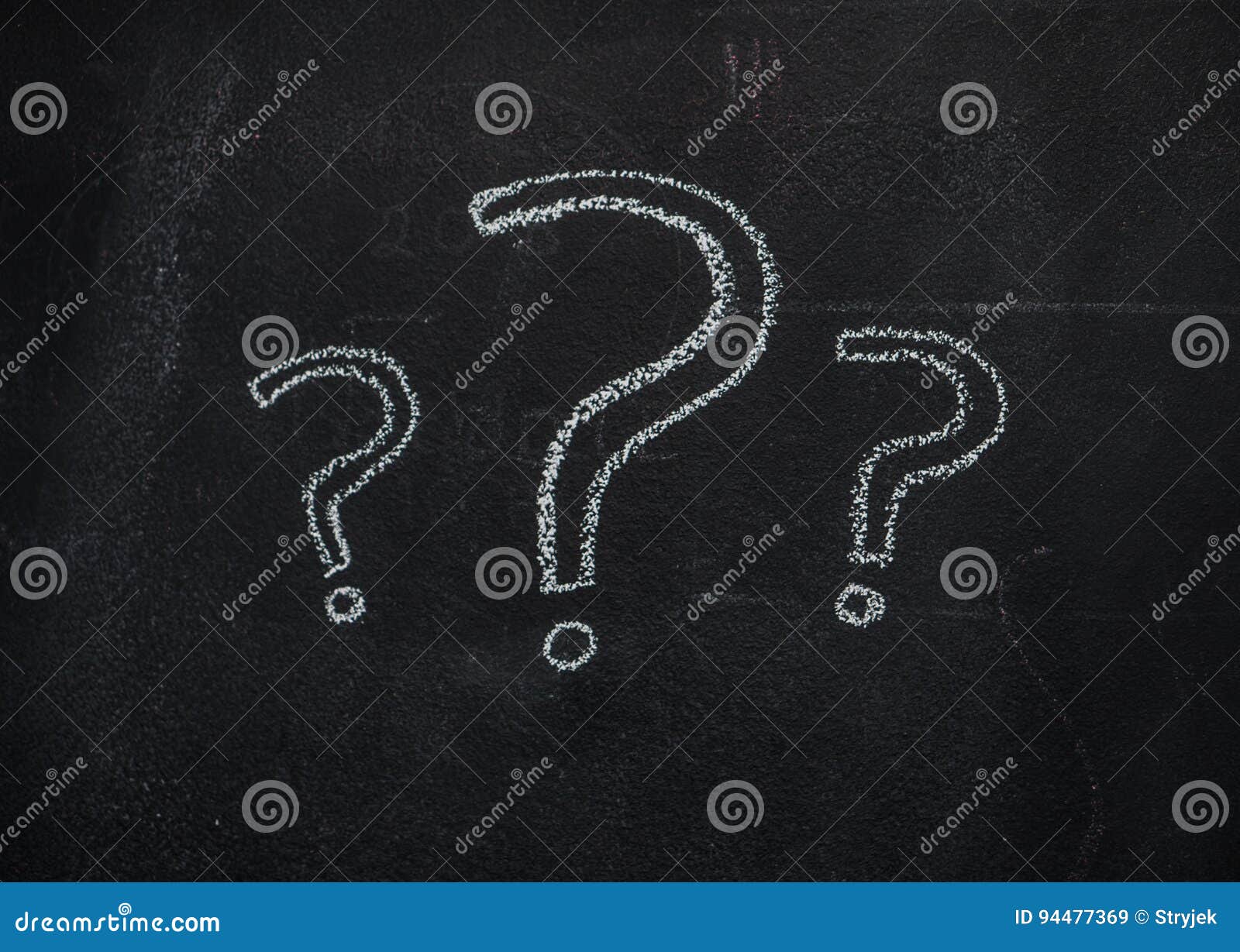 Question Marks on Black Chalkboard Stock Image - Image of concept ...