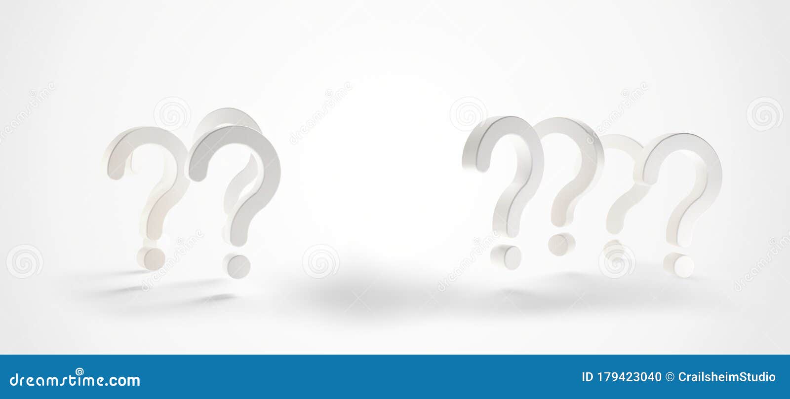 Question Marks with Blank Space for Object in the Middle 3d ...