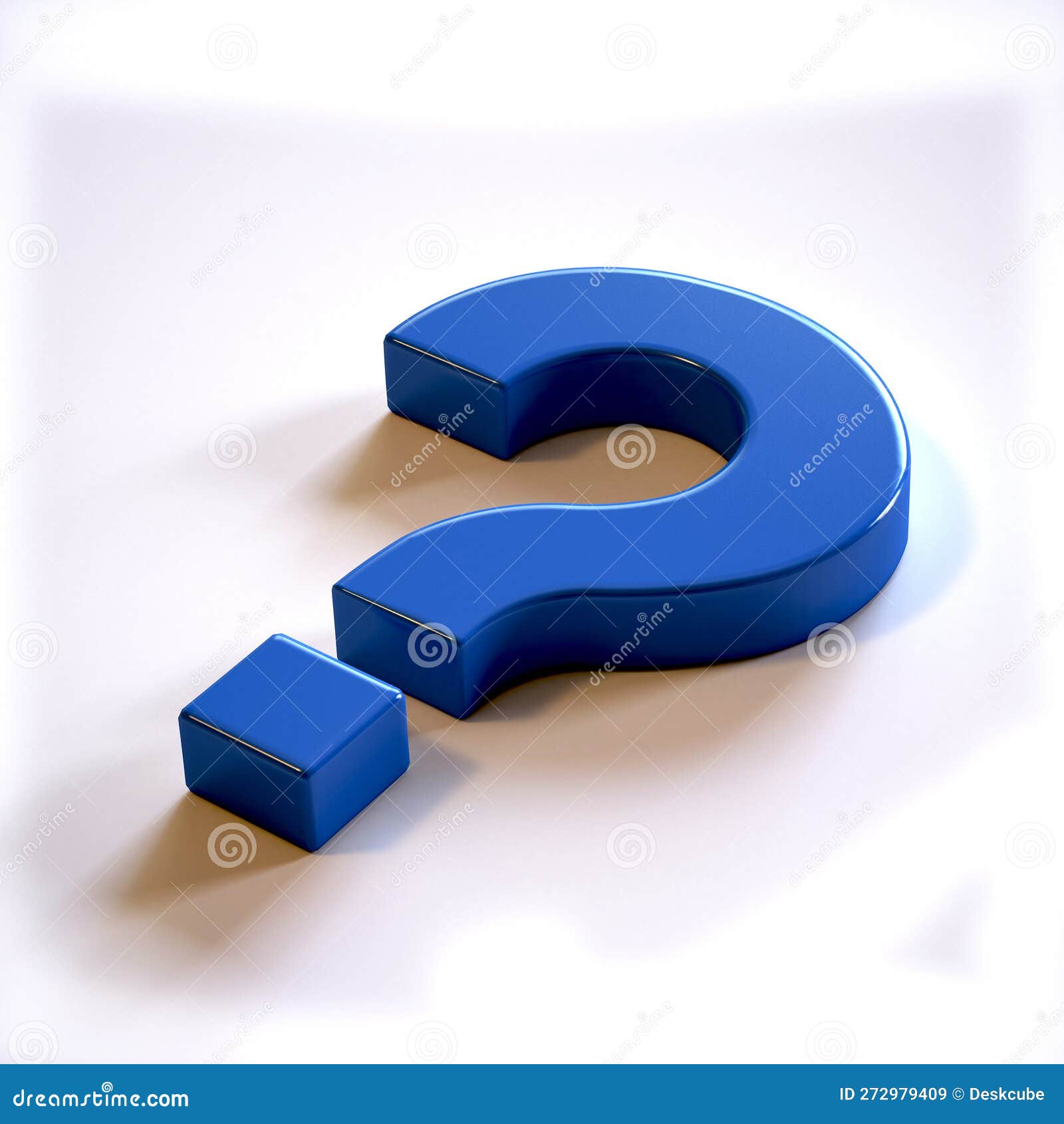 Question Marks Blue Color in White Background. Brilliant. 3D Render ...