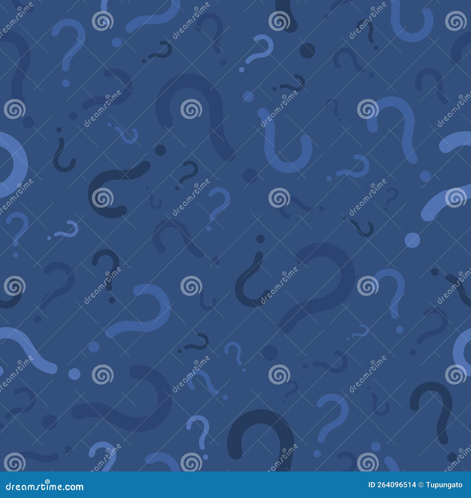 Question Marks Blue Vector Pattern Stock Vector - Illustration of ...
