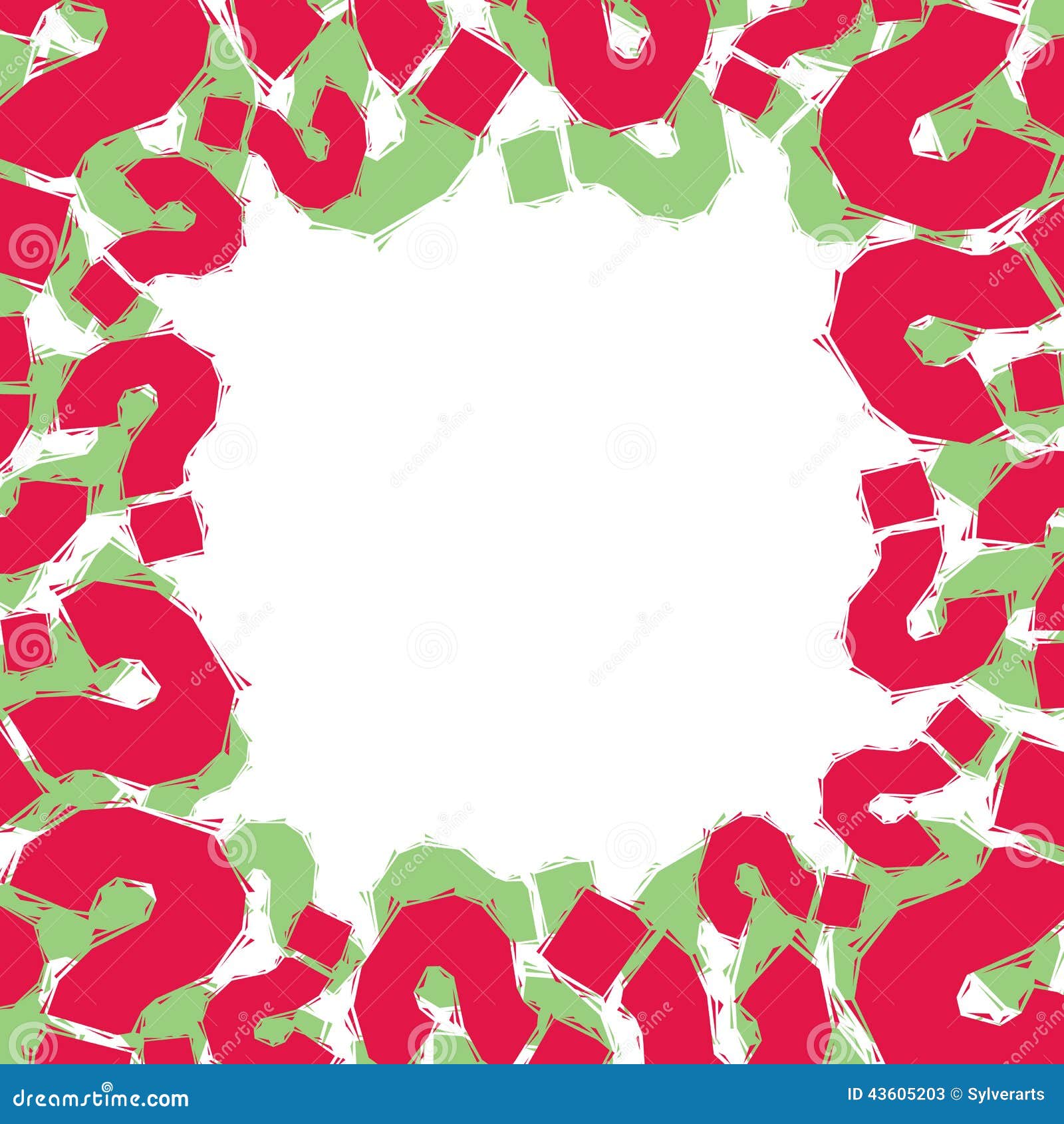 Question Marks Border Made in Contemporary Geometric Style, Vector ...