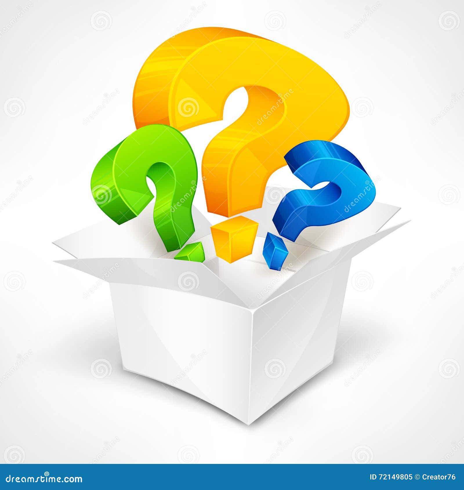 Question marks in box stock vector. Illustration of template - 72149805
