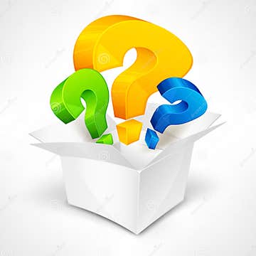 Question marks in box stock vector. Illustration of template - 72149805
