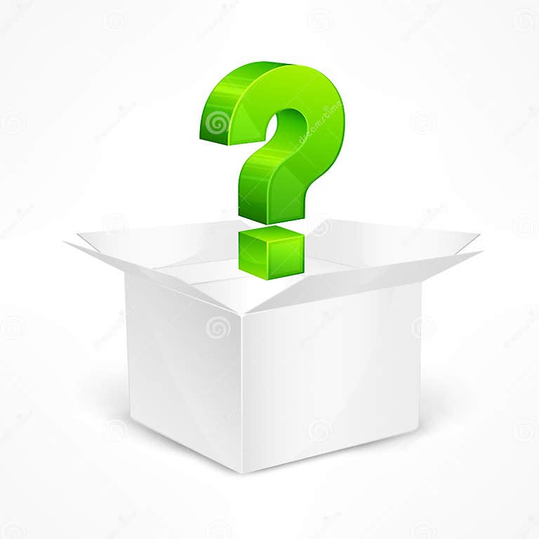 Question marks in box stock vector. Illustration of business - 72500043