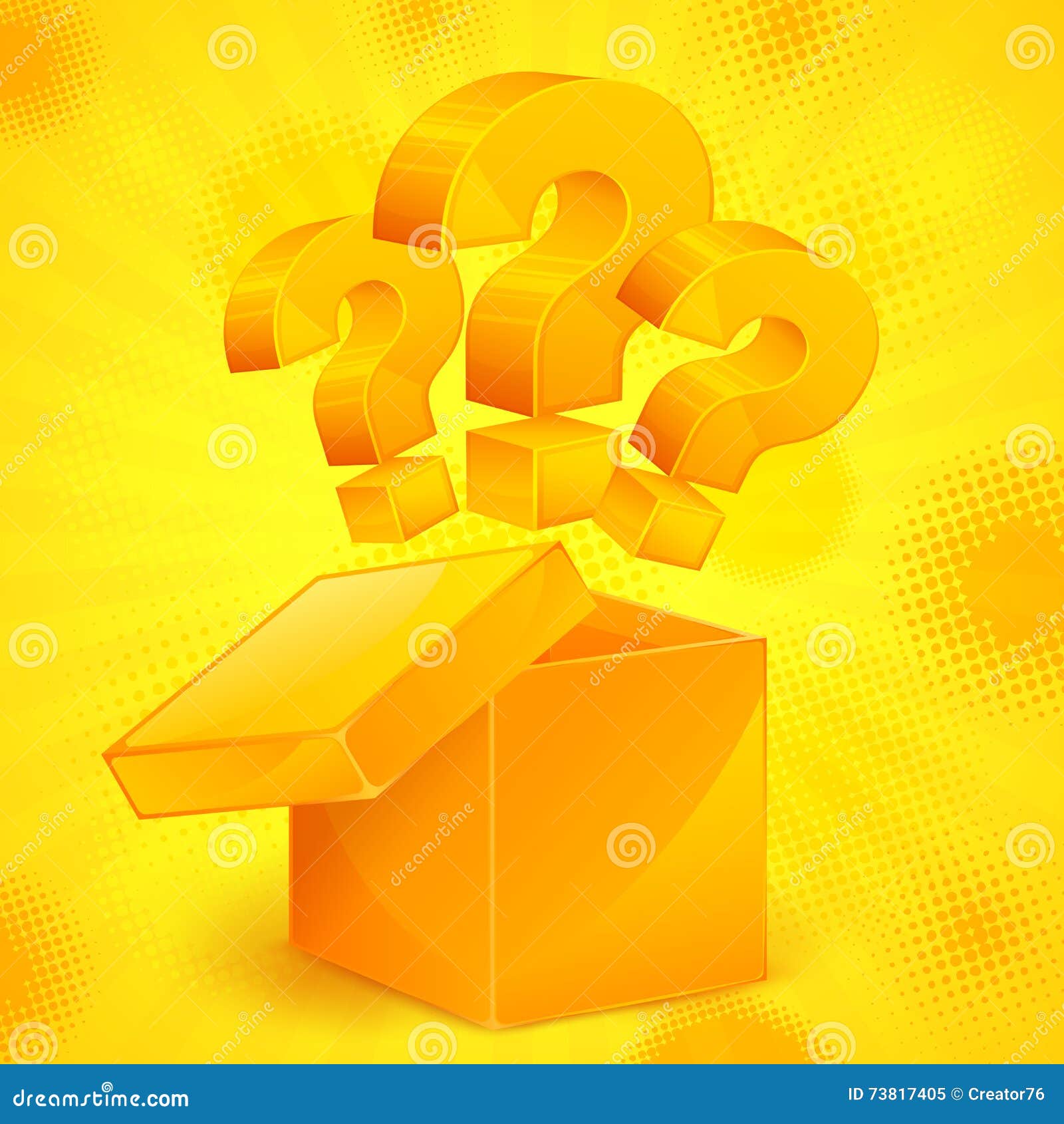 Question Marks in Box Yellow Stock Vector - Illustration of graphic ...