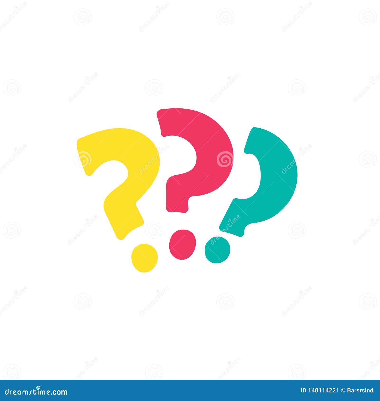 Question Marks Cartoon Multicolor Illustration Stock Vector ...