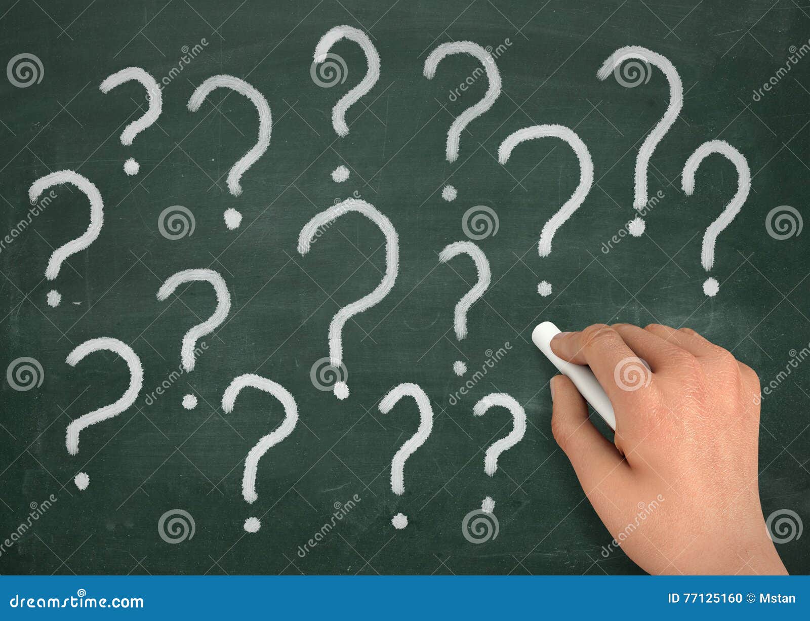 Question Marks Chalkboard Write Concept 3d Illustration Stock ...