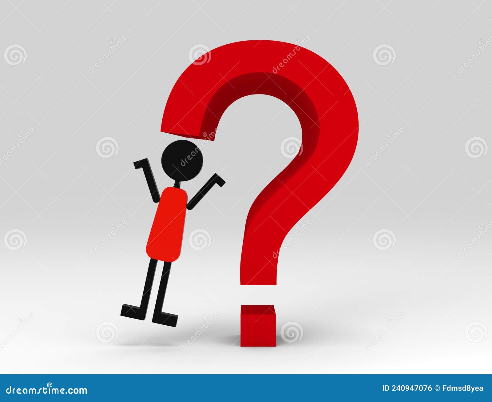 Question Marks and Character Stock Illustration - Illustration of ...