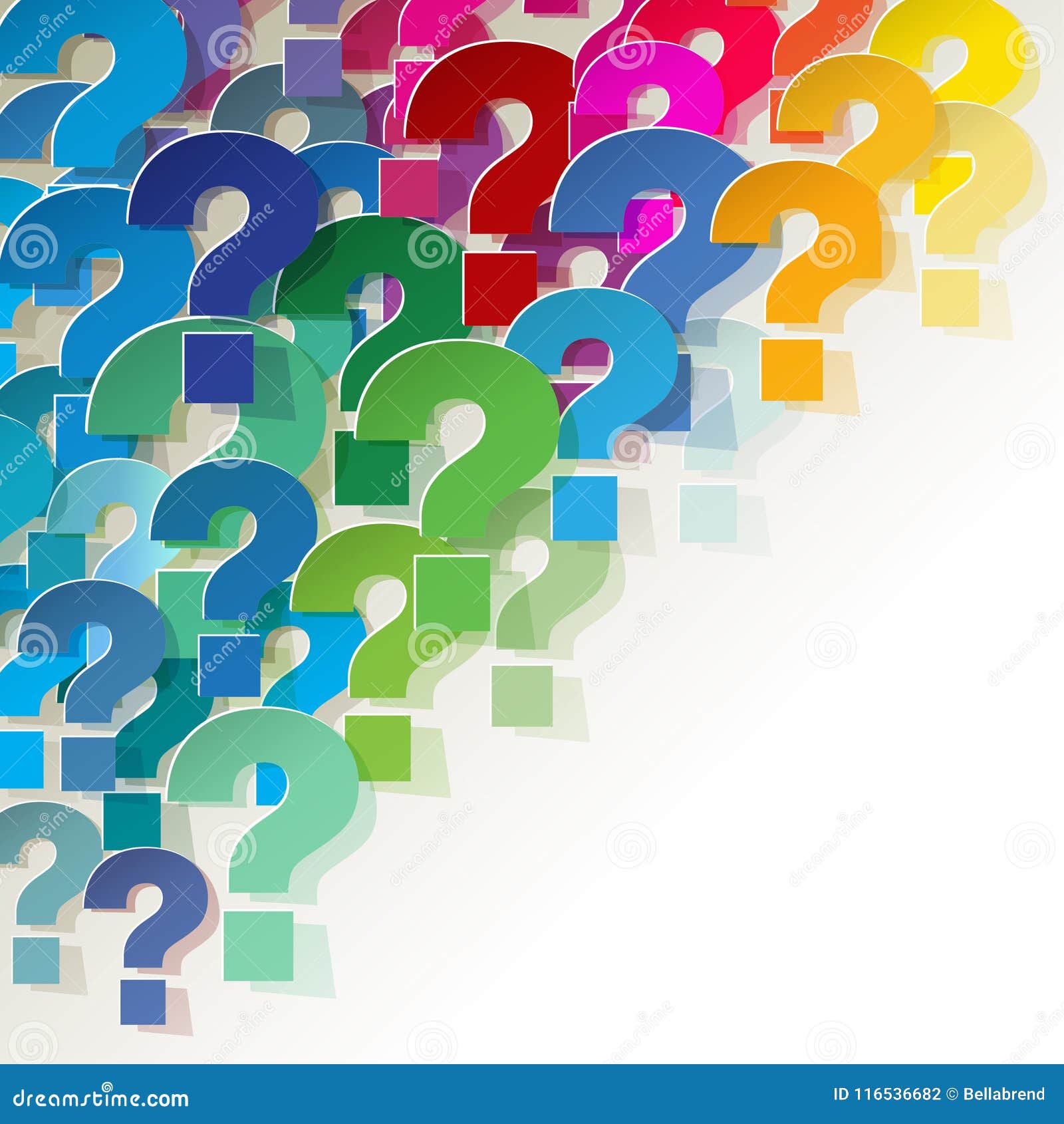 Question Marks Colorful in the Corner on a White Background Stock ... Question Marks Colorful in the Corner on a White Background Stock ...