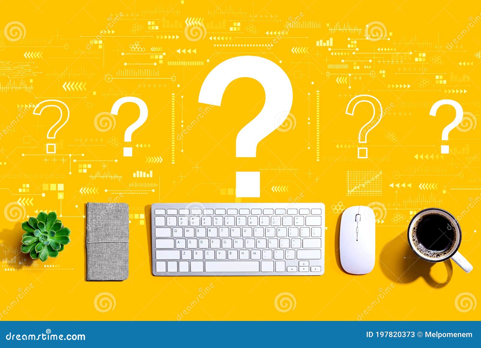 Question Marks with a Computer Keyboard Stock Image - Image of cyber ...