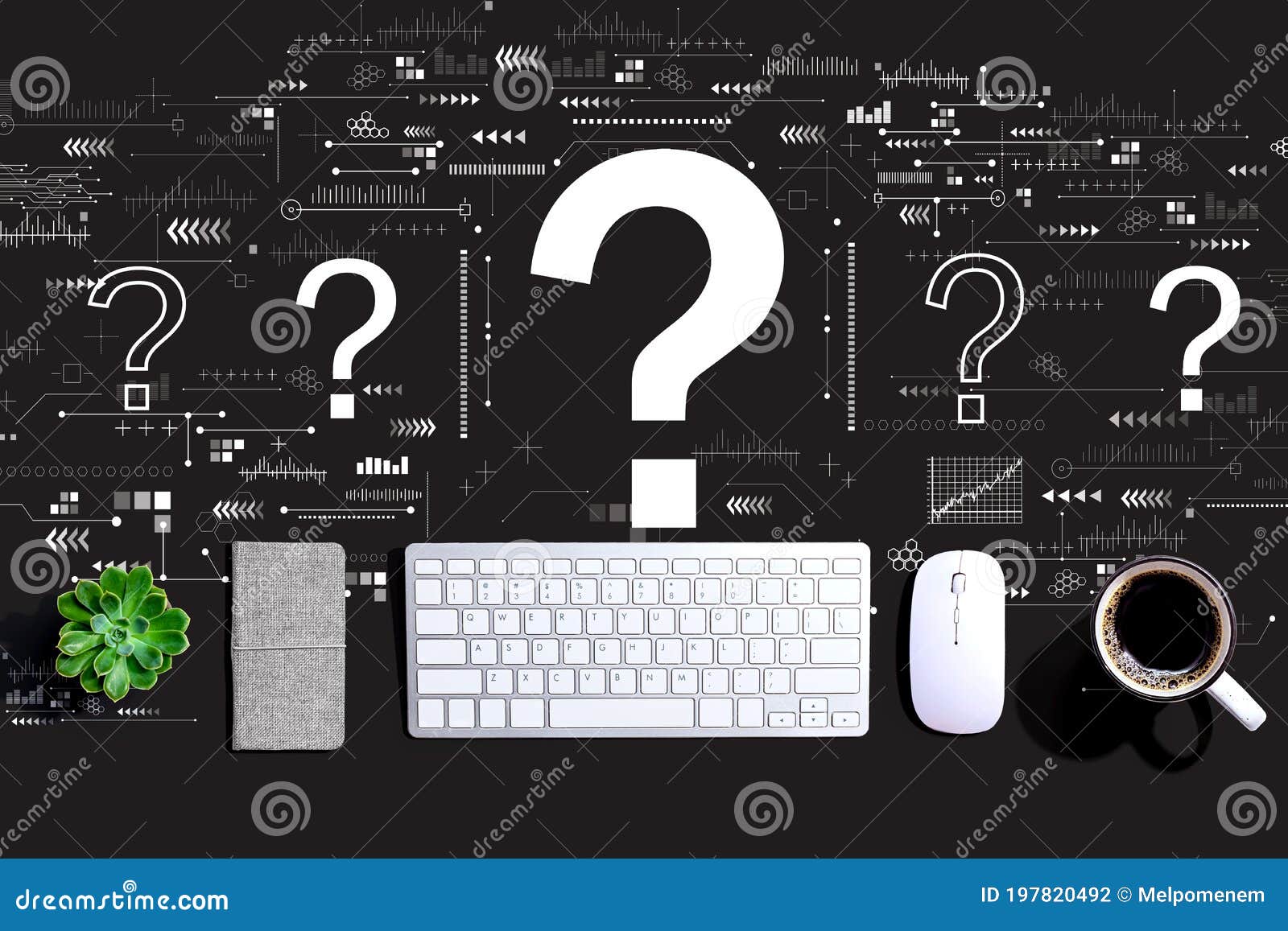 Question Marks with a Computer Keyboard Stock Photo - Image of concept ...