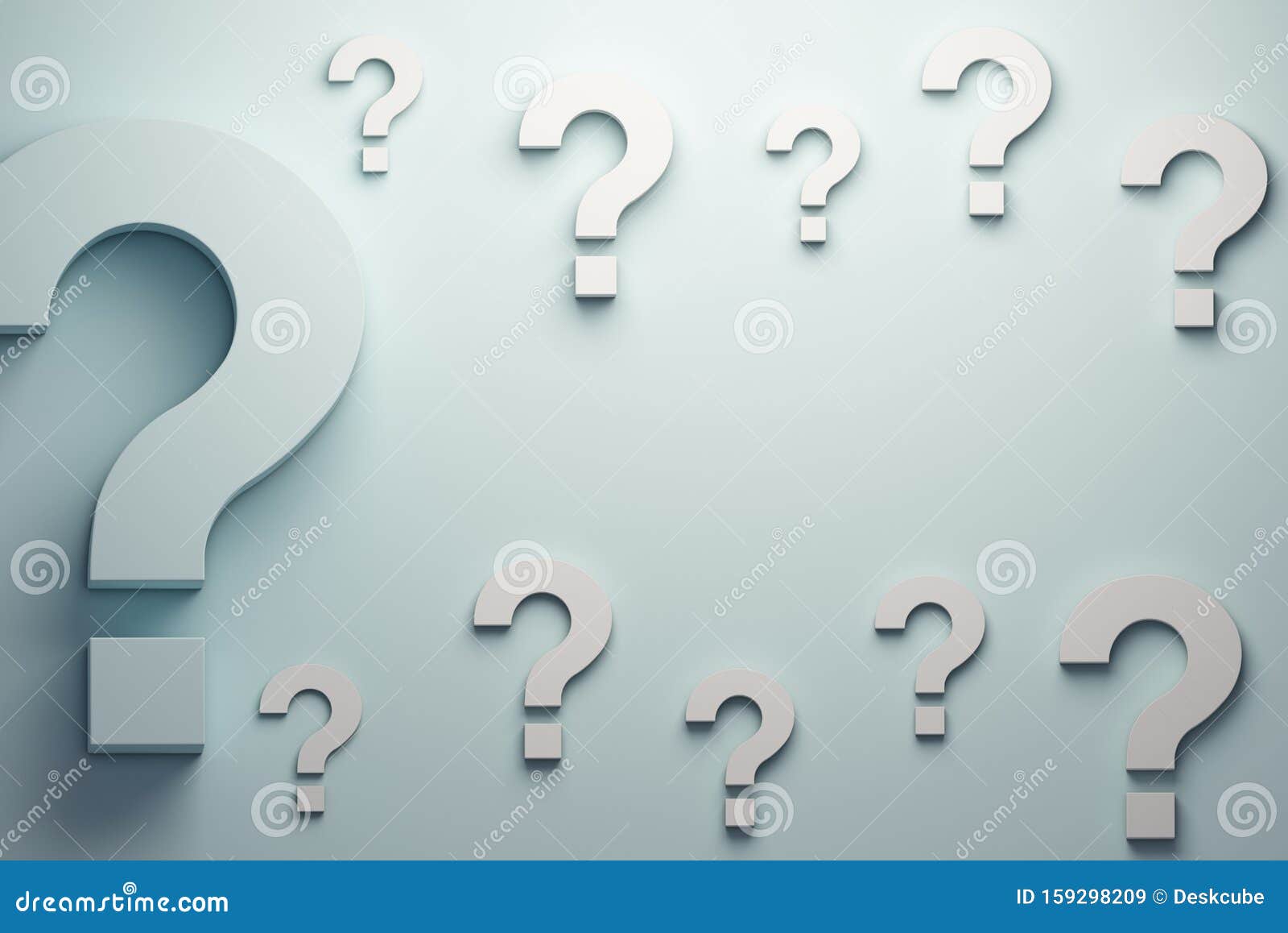 Question Marks Banner Background. 3D Render Illustration Stock ...