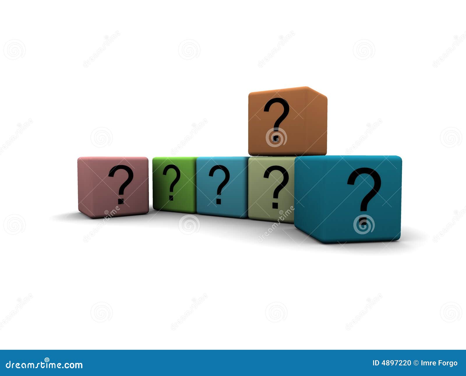 Question-marks on cubes stock illustration. Illustration of help - 4897220