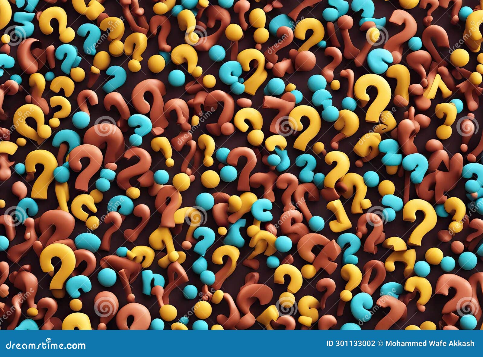 Question Marks 3D Seamless Background. Stock IllustrationQuestion Mark ...