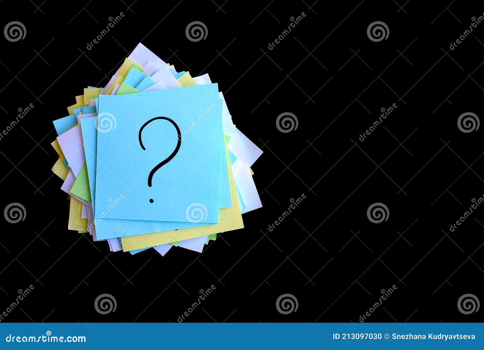 Question Marks Drawn on Small Pieces of Paper Superimposed in a Pile ...