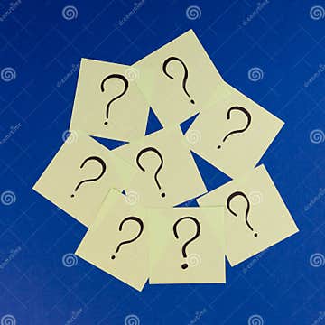Question Marks Drawn on Sticky Notes. Idea, Inspiration and Creative ...