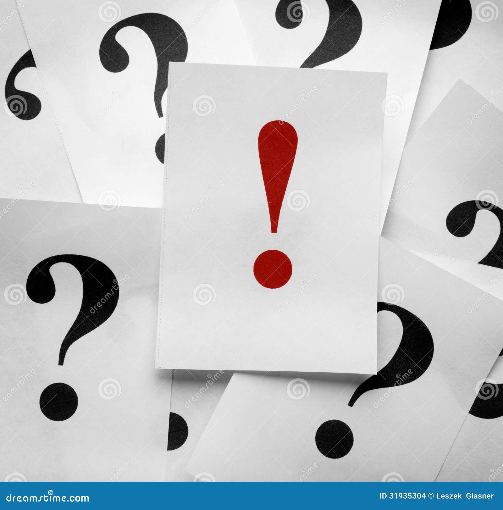 Question Marks and Exclamation Mark, Concept Stock Illustration ...