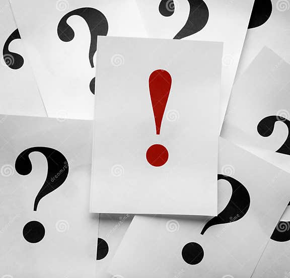 Question Marks and Exclamation Mark, Concept Stock Illustration ...