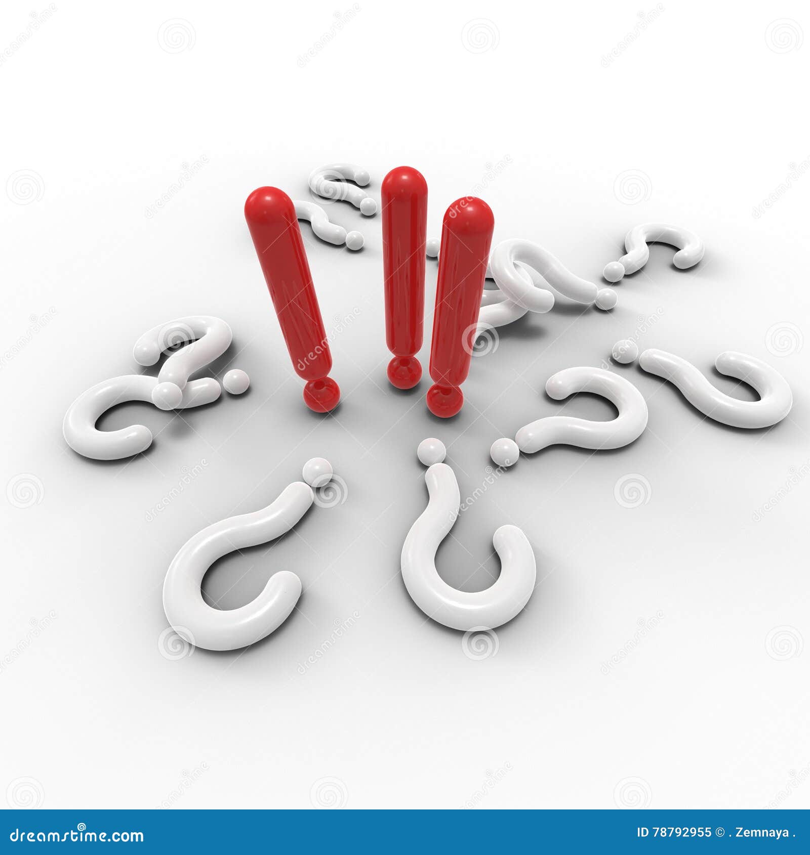 Question Marks and Exclamation Mark Stock Illustration - Illustration ...