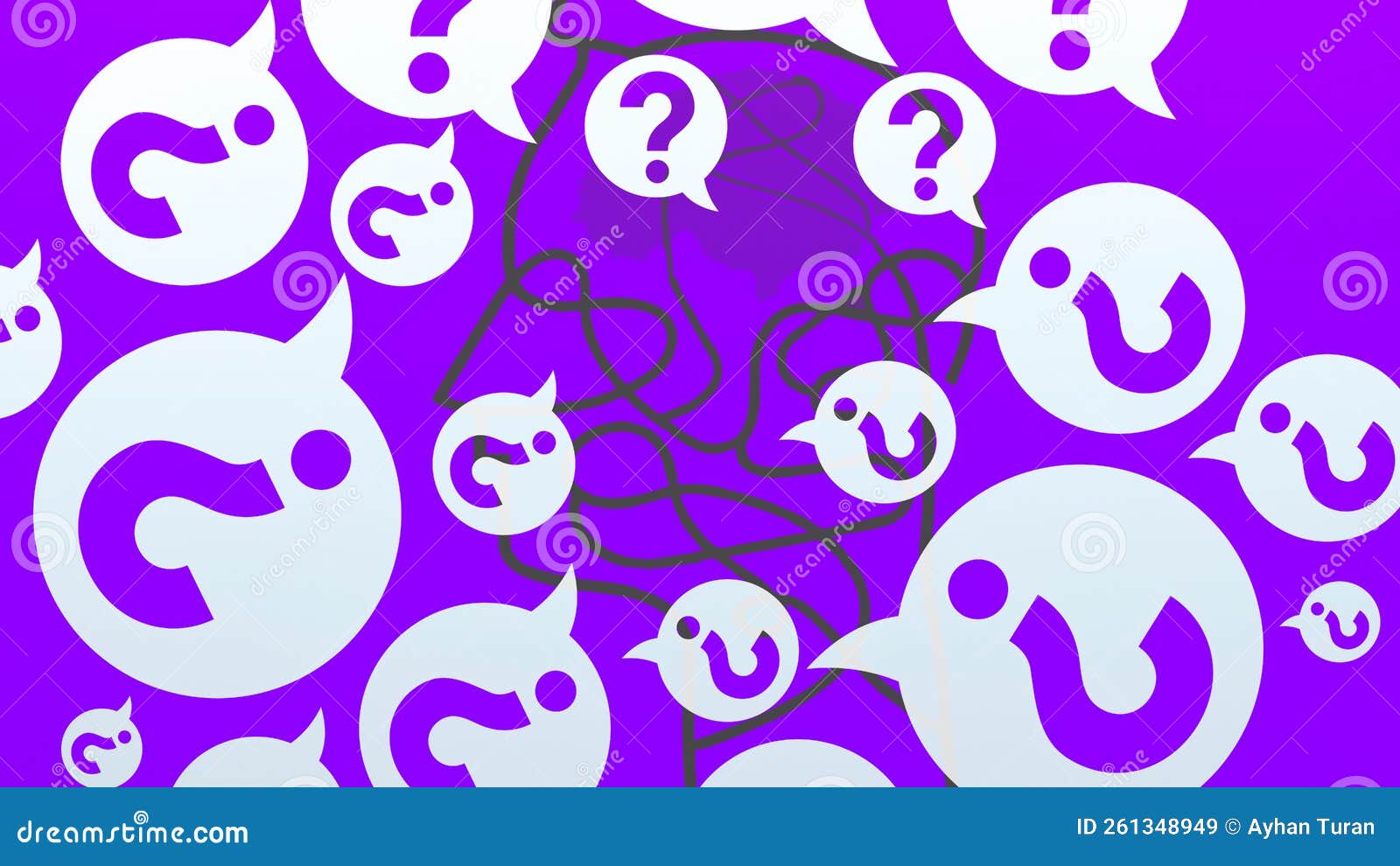 Question Marks,feedback and Confusion Concept . Stock Illustration ...