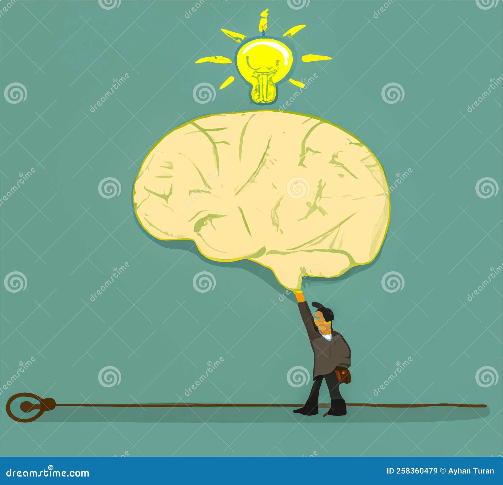 Brain ,feedback and Ideas Concept Stock Illustration - Illustration of ...