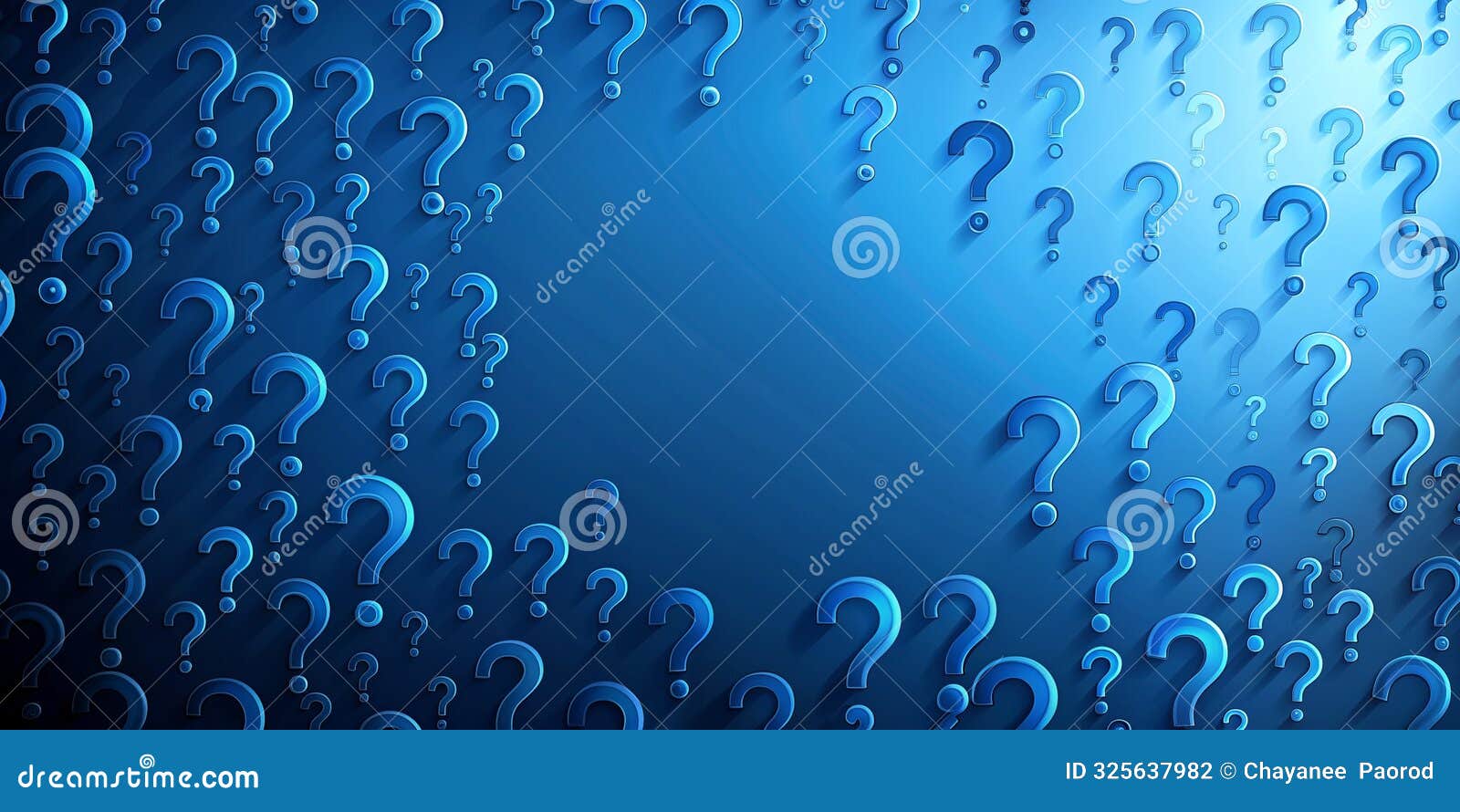 Question Marks on Gradient Blue Background Generative AI Stock ...