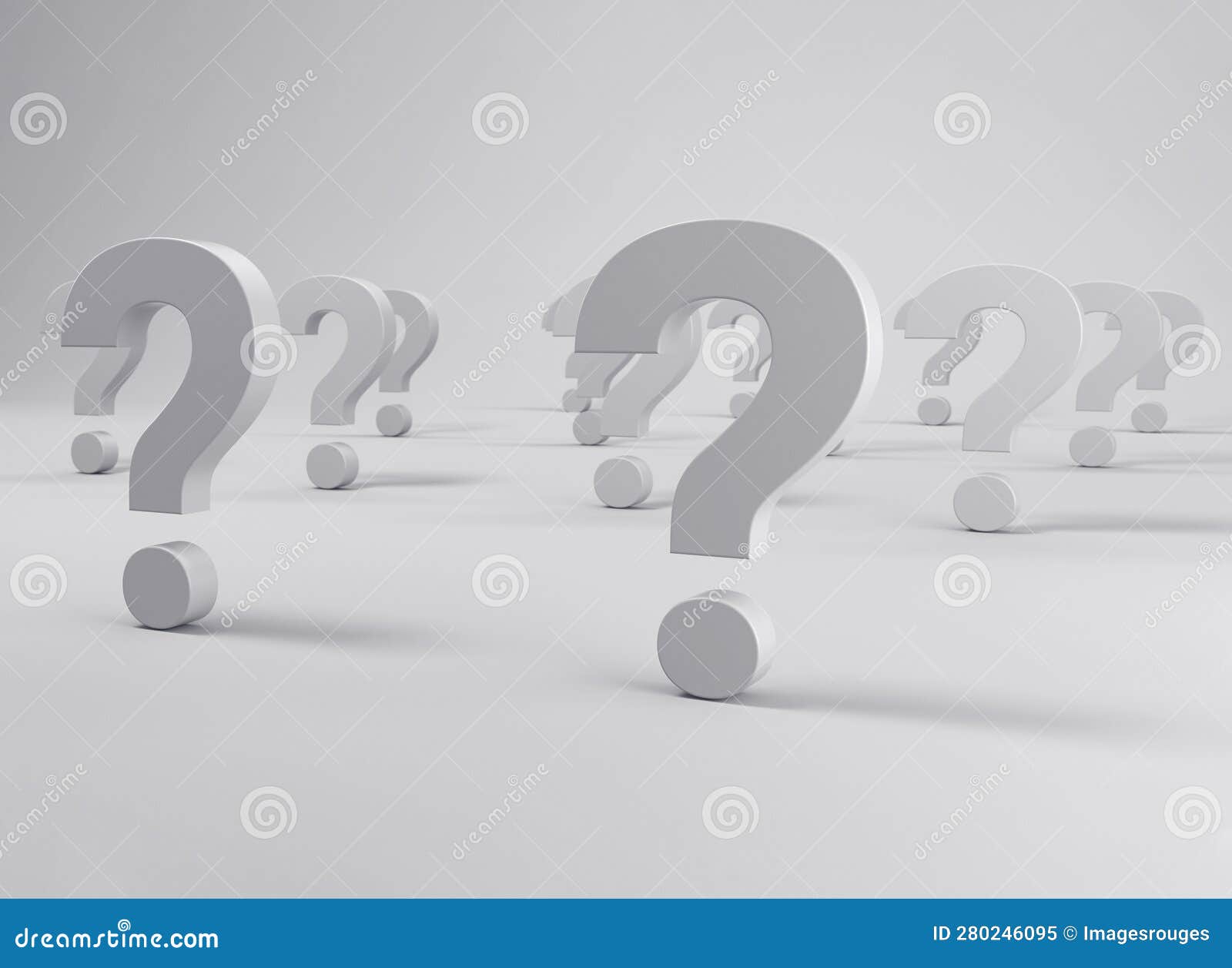 Question Marks Grid on White Background Stock Illustration ...