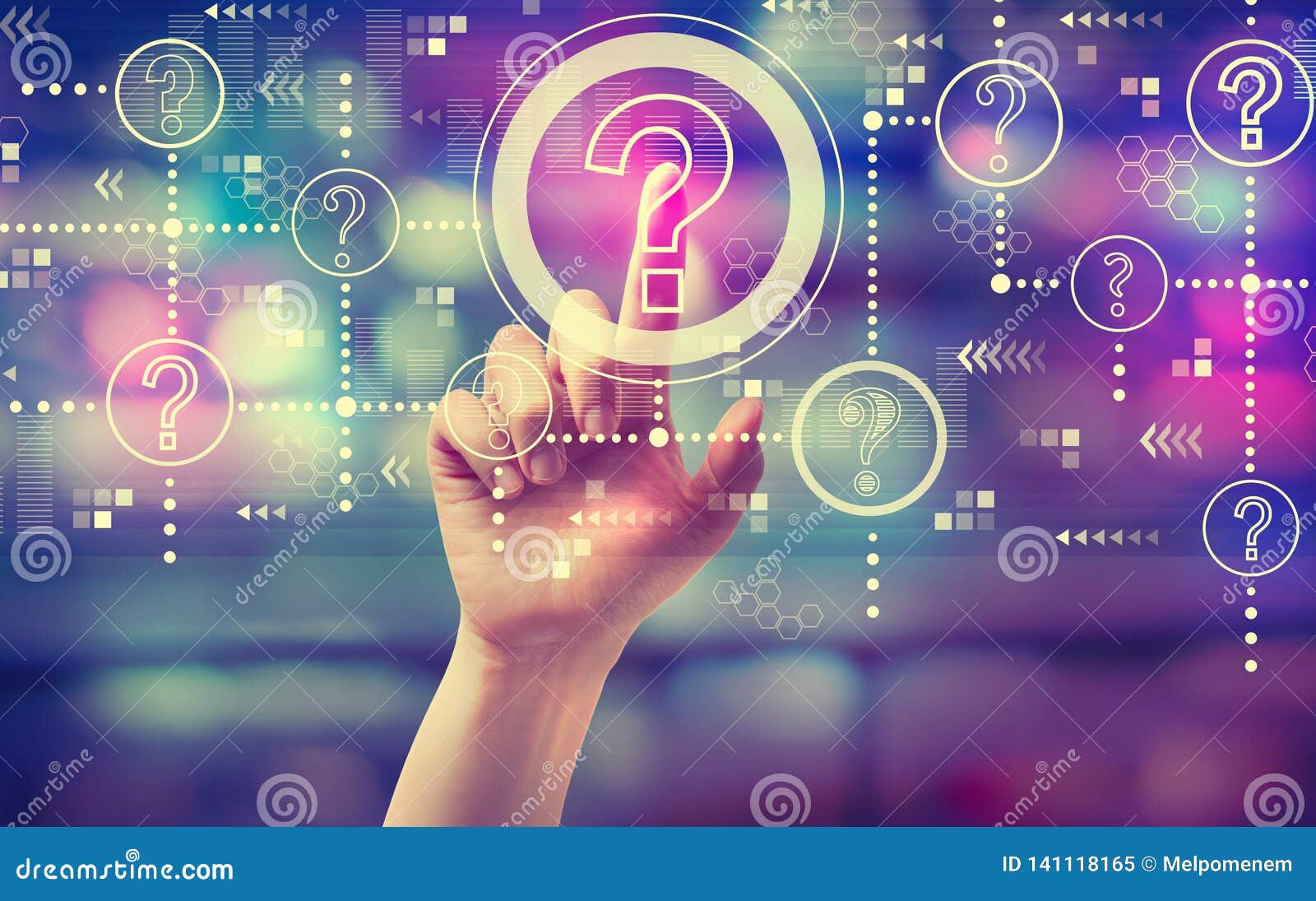 Question marks with hand stock image. Image of flowchart - 141118165