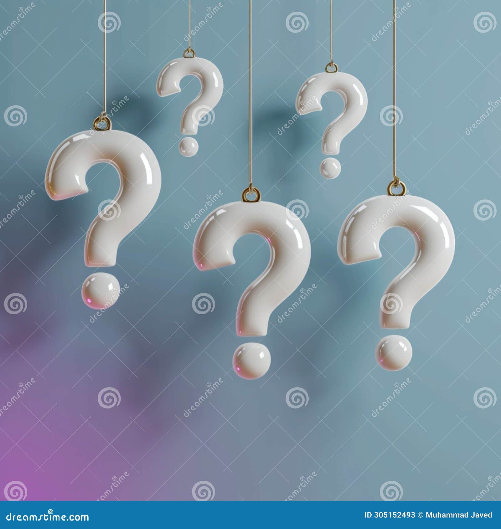 Question Marks Hanging on Gradient Background Seeking Answers Concept ...