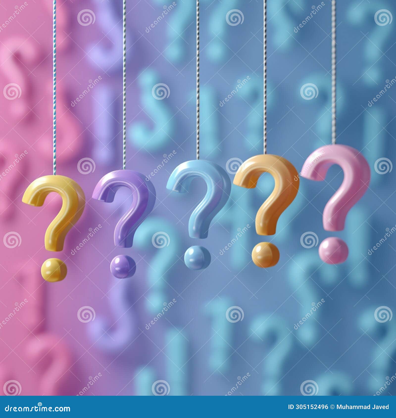 Question Marks Hanging on Gradient Background Seeking Answers Concept ...