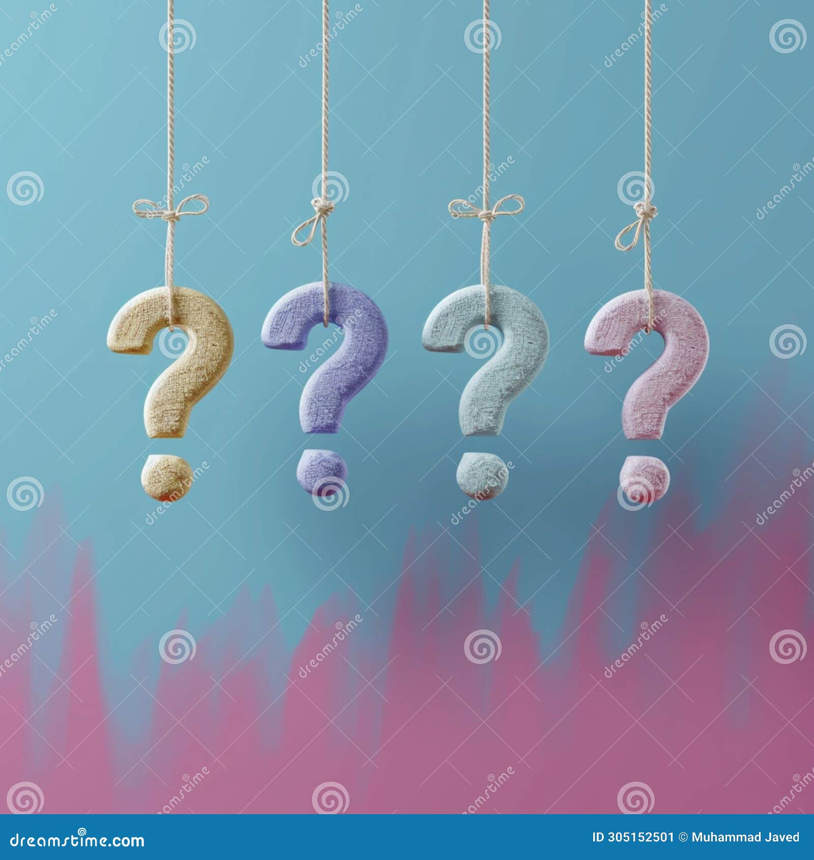 Question Marks Hanging on Gradient Background Seeking Answers Concept ...